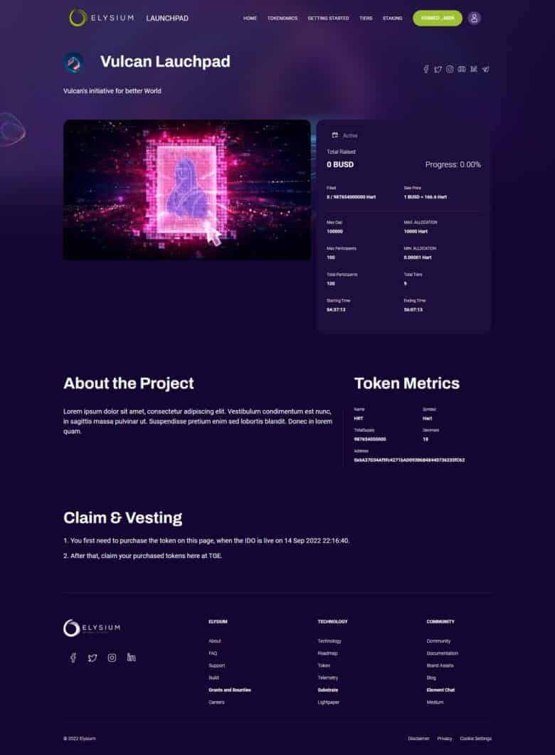 Elysium Launchpad Is Coming Soon - EGamers.io - P2E NFT Games Portal